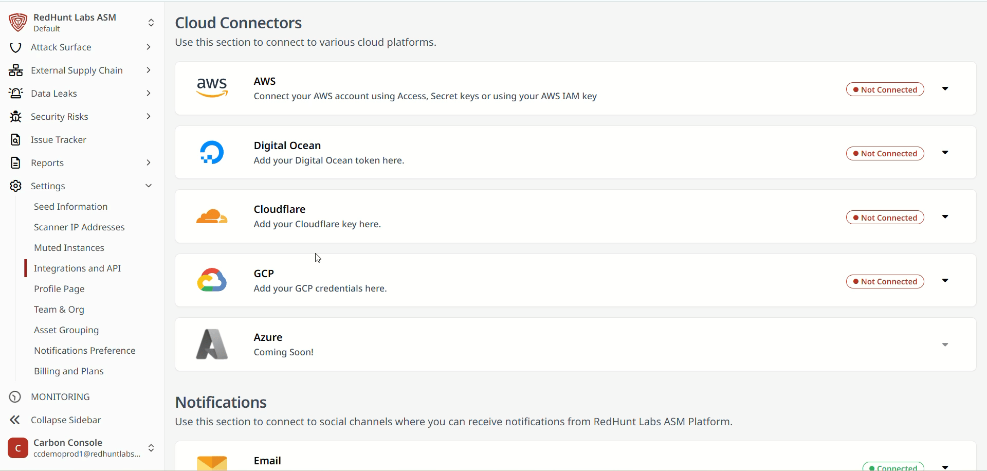 Integrating Your GCP Account | RedHunt Labs Documentation